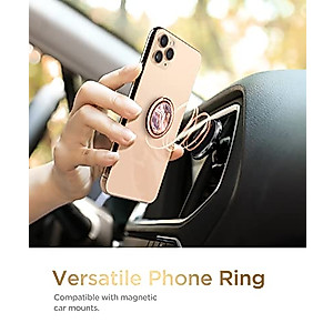 GVIEWIN Marble Bundle - Compatible with Samsung Galaxy S23 Ultra 6.8 Inch [No Built-in Screen Protector] + Phone Ring Holder (Burgundy/Gold) (2 Items Bundle)