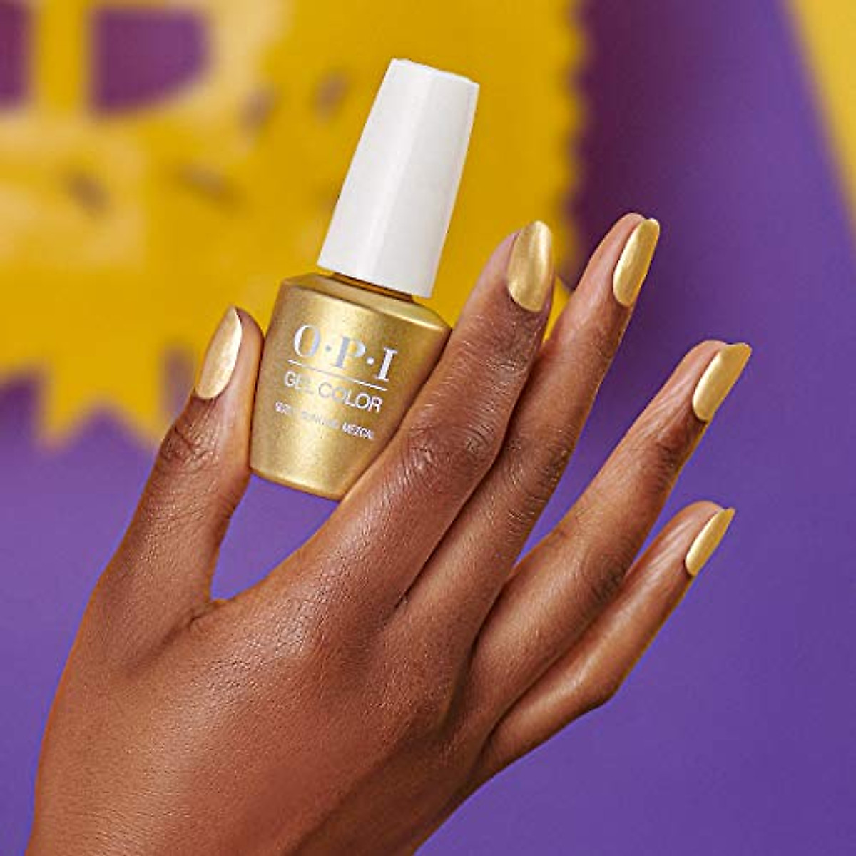 OPI GelColor, Suzi’s Slinging Mezcal, Gold Gel Nail Polish, Mexico City Collection, 0.5 fl oz