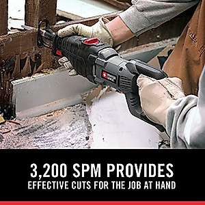 PORTER-CABLE Reciprocating Saw, 8.5-Amp, Variable Speed Trigger with Orbital Action, Corded (PC85TRSOK)