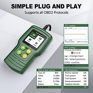 XpertAuto C302 OBD2 Scanner Code Reader for Car Check Engine, Automotive CAN Diagnostic Tool, Read and Erase Fault Codes, Check Emission Status, Universal for All OBD II Protocol Cars After 1996