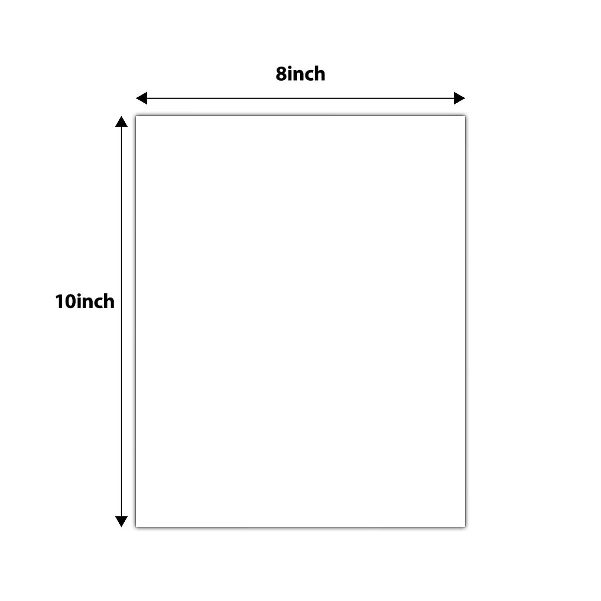 Golden State Art, Pack of 10 Uncut 8x10 White Mats Matboards, Acid Free Backing Matt Board for Photos, Frames, DIY Projects