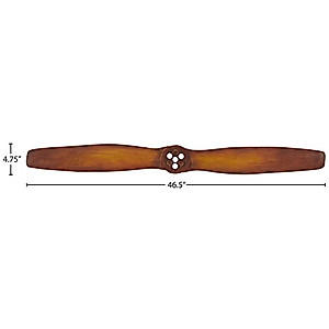 Amazon Brand – Stone & Beam Vintage Airplane Propeller, 46.5"W, Brown