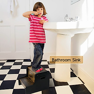 Kids Step Stool Stepping Stool for Bedside Kitchen Bathroom Sink Non-Slid Step Stools for Kids Portable Step Stool
