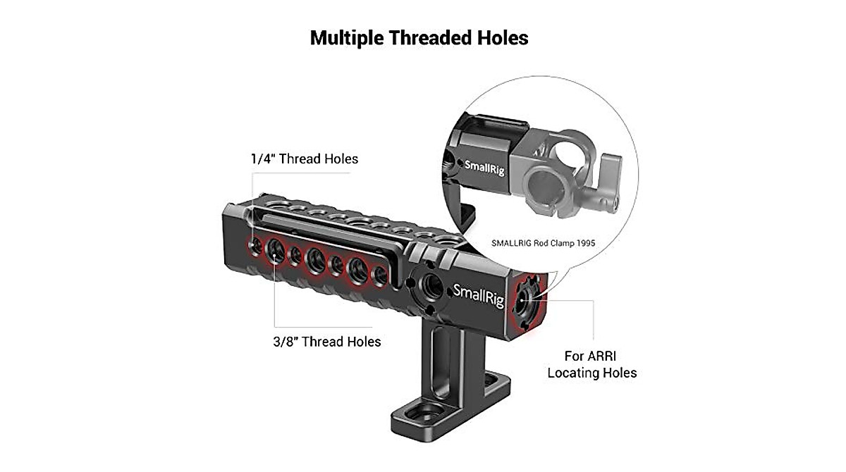 SmallRig Top Handle Grip for Cameras & Accessories | Adjustable & Durable