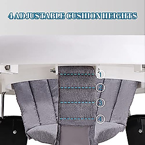 Baby Walker Adjustable Height, ABIOSER Multi-Function Anti-Rollover Folding Walker Suitable for All terrains for Baby Boys and Baby Girls 6-18 Months 9 Heights Adjustable (Gray)