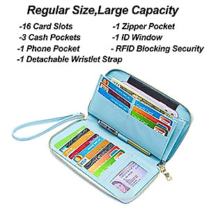 Handbags for Women Large Tote Shoulder Bags Top Handle Satchel Purses Wallet set 2pcs IceBlue