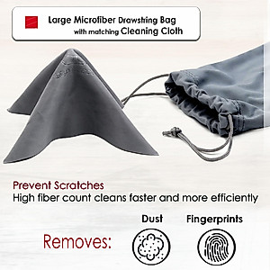 MyEyeglassCase - Large Sunglasses Case - Hard Glasses Case Holder w/Pouch & Cloth - Eyeglass Case Aviator Frames Men & Women