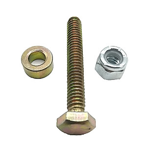 (Pack of 6) 1501216ma Auger Shear Pin Bolt & Nuts fits for AYP Craftsman Murray Snow Throwers 722130 703057 9524MA (1/4" X1-3/4)