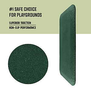 Playsafer Playground Safety Rubber Wearmat for Swingsets and Slides - 1" Thick X 24" W X 40" L (1 Pack, Green)