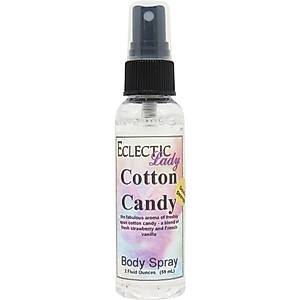 Cotton Candy Body Spray (Double Strength), 2 ounces, Body Mist for Women with Clean, Light & Gentle Fragrance, Long Lasting Perfume with Comforting Scent for Men & Women, Cologne with Soft, Subtle
