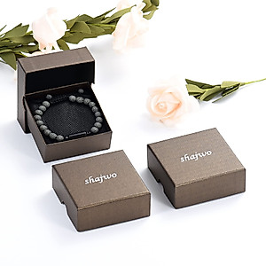 shajwo Cylinder Urn Bracelet for Ashes for Women Men Cremation Jewelry Memorial Keepsake Adjustable Lava Bracelet,Gray