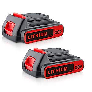 VANON 2Pack 3800mAh LBXR20 20V MAX Battery Replace for Black & Decker 20V Battery Lithium ion LBXR20 LBXR20-OPE LB20 LBX20 LBX4020 LB2X4020-OPE