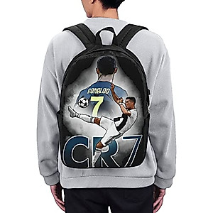 Customized For Football Fans Multifunction With Ronaldo #7 Logo Backpack Travel Sports Backpack, Computer Bag For Men Women
