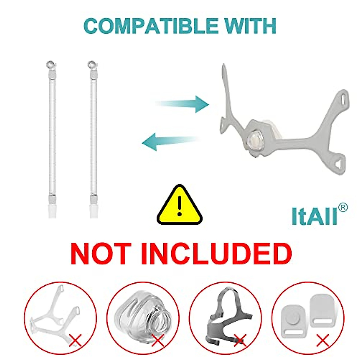 2PCS Replacement Tube Assembly for Wi. & SP. Tube, Tubing Accessories for Wi. & SP. Hose, Package Included Short Tube(2 Pieces), Elbow(2 Pieces) and Swivel(2 Pieces)