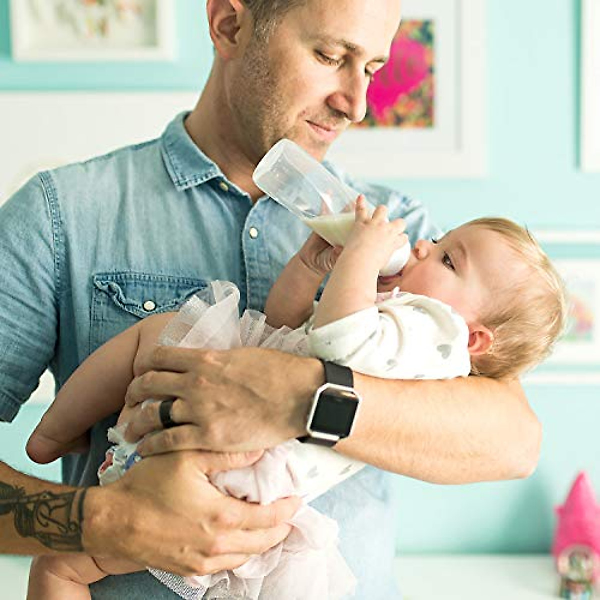 Evenflo Feeding Premium Proflo Vented Plus Polypropylene Baby, Newborn and Infant Bottles - Helps Reduce Colic - Clear, 4 Ounce (Pack of 6)