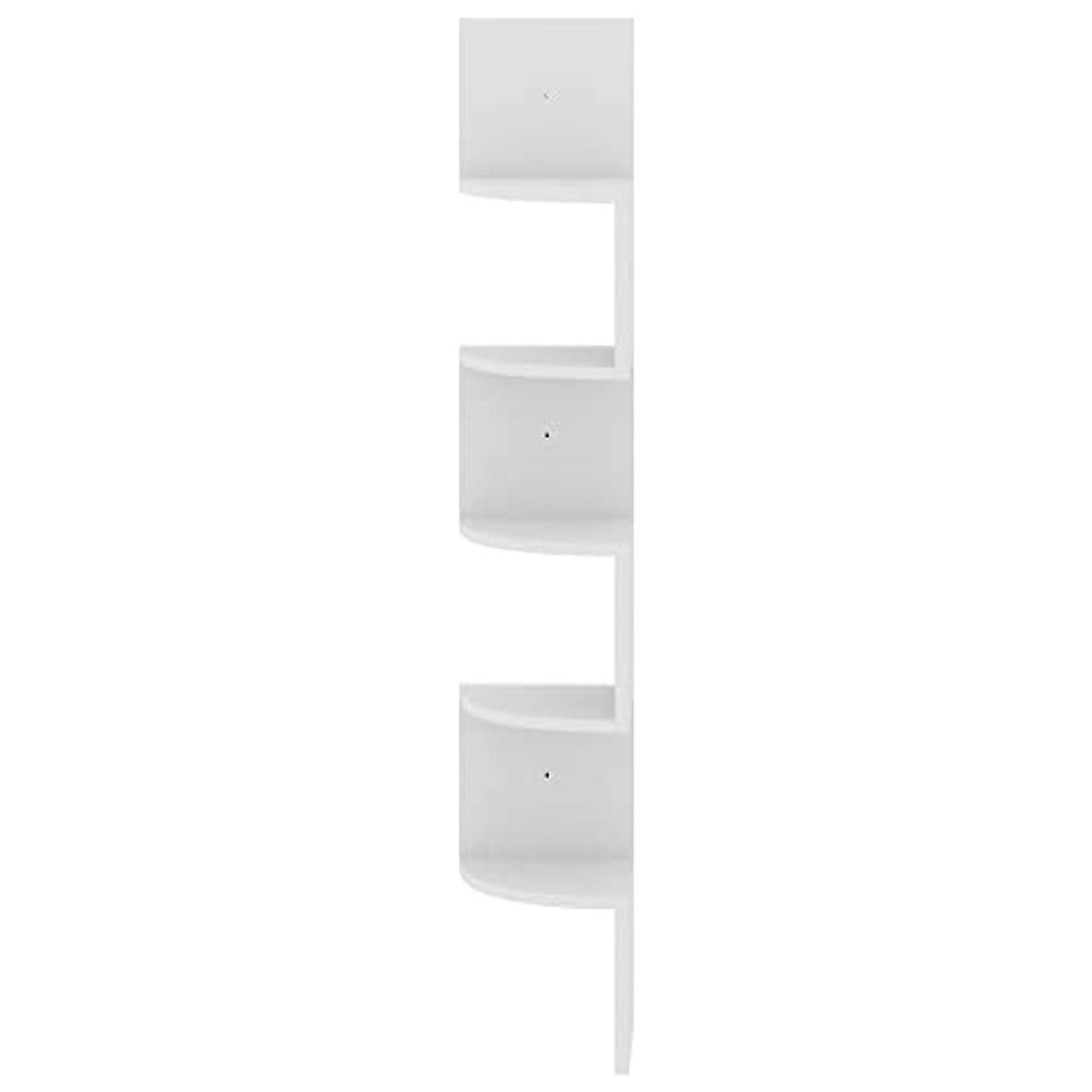Wall Corner Shelf,Wall Decor,Floating Shelves,Wall Mounted Shelves,Storage Display Shelf,Shelving Rack,for Living Room,Bathroom,Office,White 7.5"x7.5"x48.4" Engineered Wood