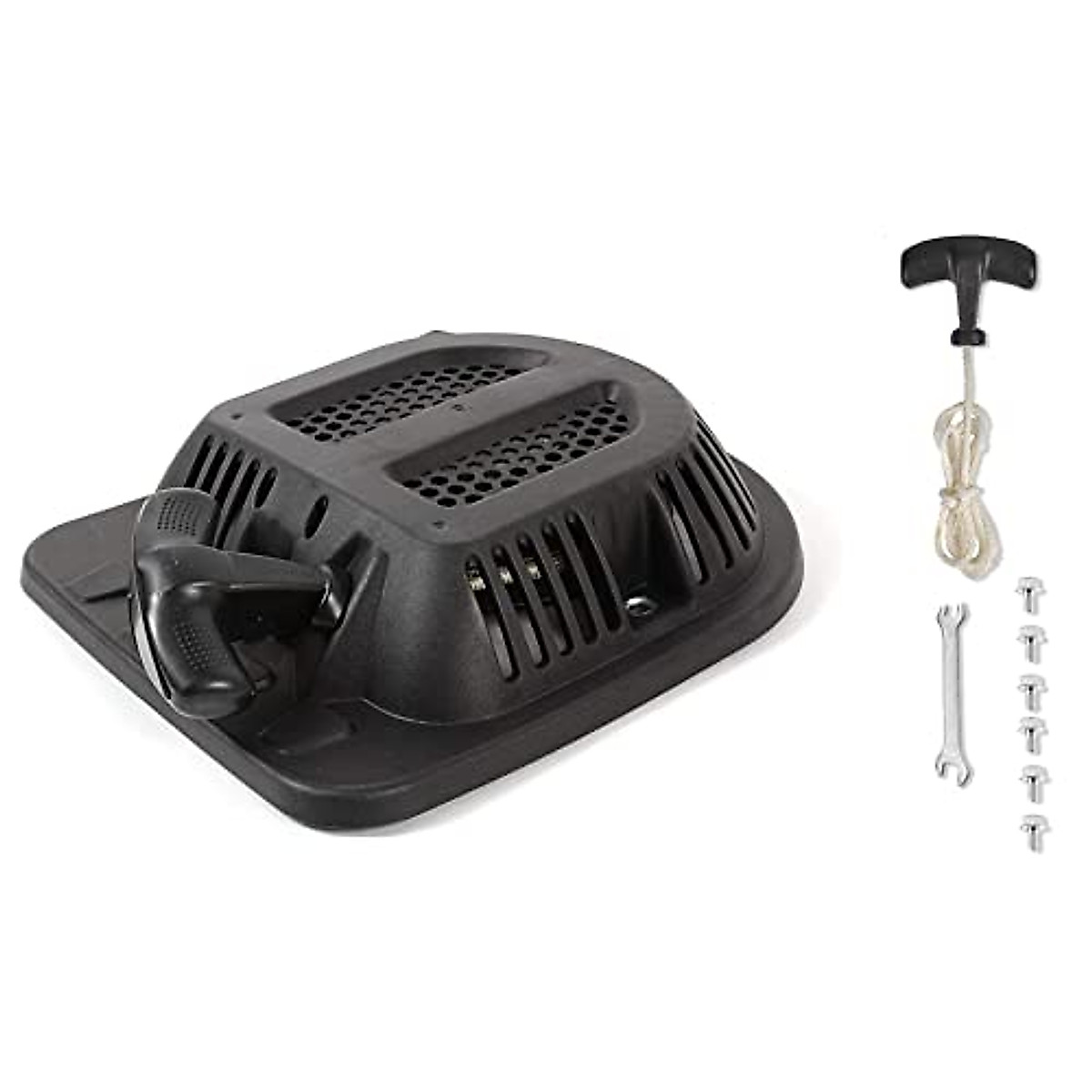 JMCHstore Pull Start Recoil Starter Assembly for Massimo Moto Baja MB200 MB200GC 196cc 4 Stroke 6.5hp Baja Heat, Mini Baja, Baja Warrior 196cc Mini Bike Replacement Parts w/Spare Pull Cord & Handle