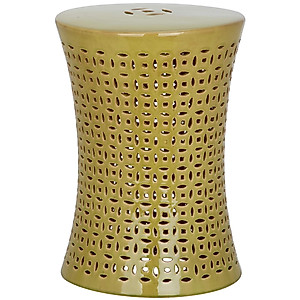 Safavieh Camilla Ceramic Decorative Garden Stool, Spring Green