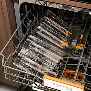 Wlasss Drinking Glasses Set of 6, 13oz Crystal Highball Glasses, Clear Tall Glass Cups,Water Glass for Kitchen, Beer, Juice, Whiskey,Mojito Cocktail Glasses for Bar Glassware