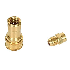 GasSaf 24 Feet 1/2" ID Natural Gas Hose with Quick Connect/Disconnect Hose Assembly with 3/8" Female Flare by 1/2" Male Flare Adapter for NG/LPG Appliance