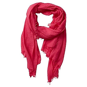 Hadley Wren womens Classic Soft Solid Lightweight Oblong Fashion Scarf, Bright Pink, One Size US