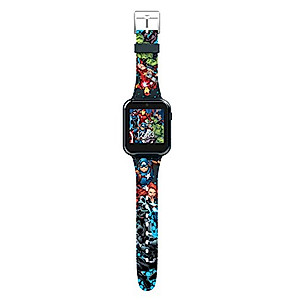 Accutime Kids Marvel Avengers Black Educational Touchscreen Smart Watch Toy for Girls, Boys, Toddlers - Selfie Cam, Learning Games, Alarm, Calculator, Pedometer and more (Model: AVG4597AZ)