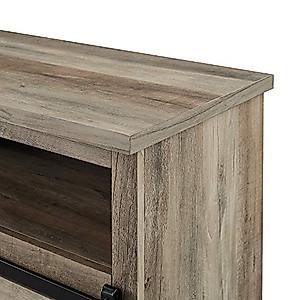 Walker Edison Clayton Farmhouse Sliding Double Barn Door TV Stand for TVs up to 58 Inches, 52 Inch, Grey Wash