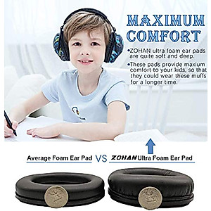 ZOHAN Kids Ear Protection 2 Pack, Hearing Protection Safety Ear Muffs for Children Have Sensory Issues, Adjustable Noise Reduction Earmuffs for Concerts, Fireworks(Nebula&Rap)