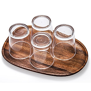 Noamus 9 Pack Plastic Drinking Glasses, 12 Oz Unbreakable Acrylic Water Tumblers, Shatter-Proof Clear Reusable Glasses, Whiskey Drinkware Cups Set for Party Kitchen, Iced Water Tea Coffee