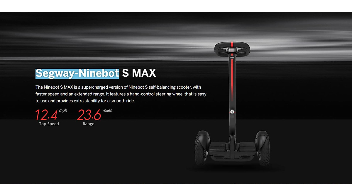 Segway Ninebot S-Max: Smart Electric Scooter - Speed & Range