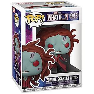 POP Marvel: What If? - Zombie Scarlet Witch Funko Pop! Vinyl Figure (Bundled with Compatible Pop Box Protector Case), Multicolored, 3.75 inches