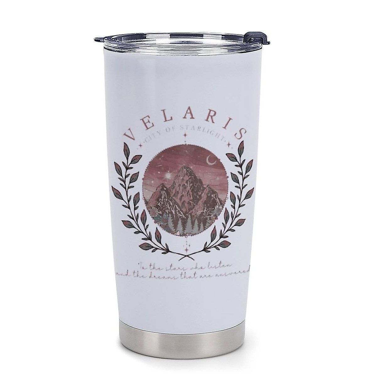 Velaris City Of Starlight Tumbler Acotar The Night Court Bookish 20 Oz Stainless Steel Insulated Tumblers with Lid And Straw Bookish Acotar Travel Coffee Mug Gifts