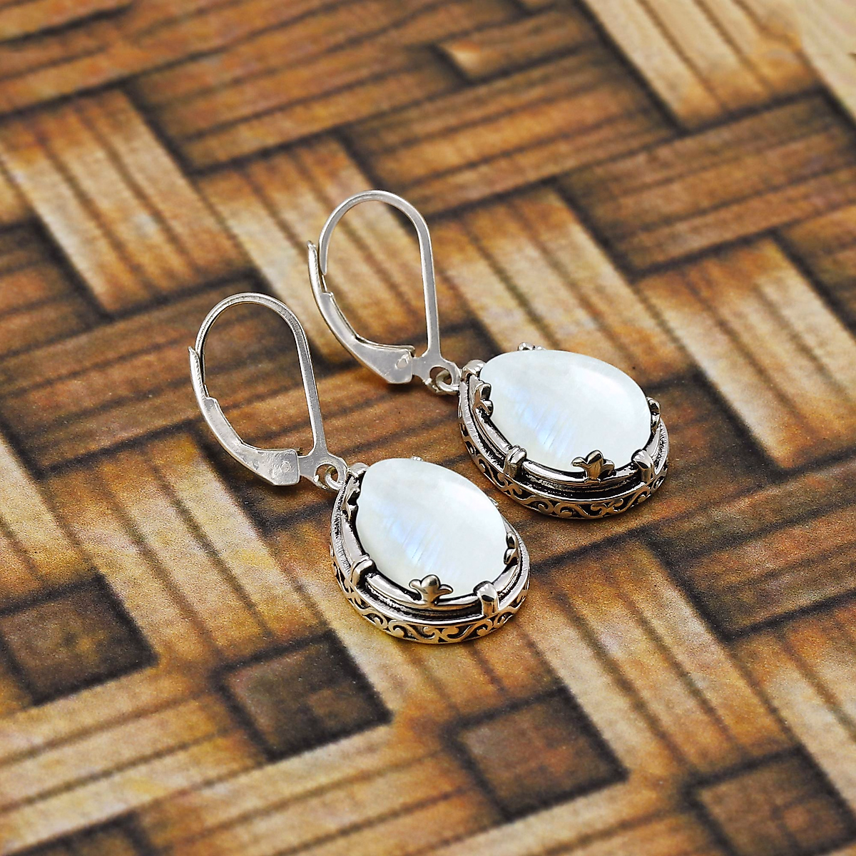 9.51Cts Natural Moonstone Earrings For Women White Stone June Birthstone Jewelry Women's Day Gifts For Mom Wife Sister