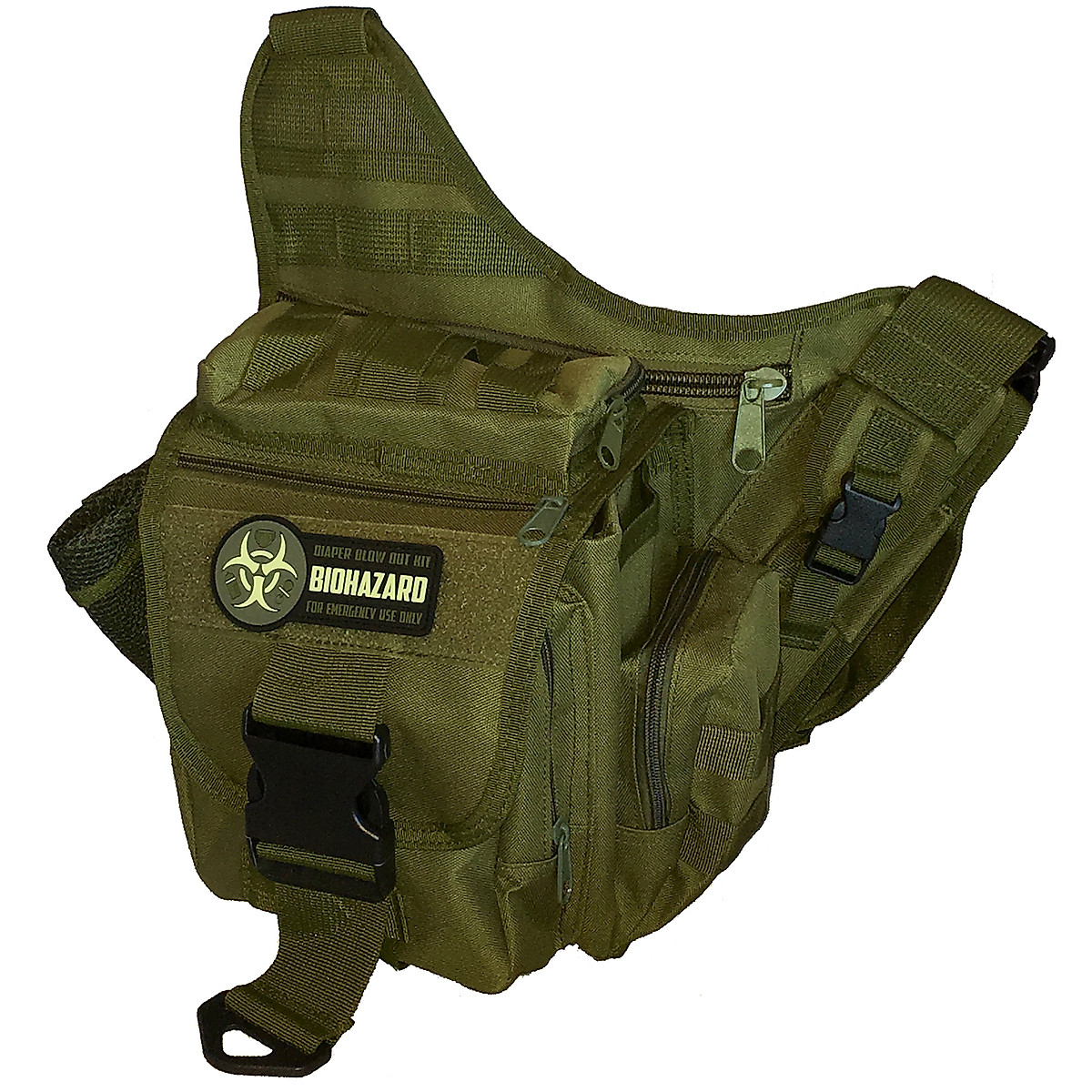F-Bomb Morale Gear Men’s Diaper Bag for the Tactical Dad (Olive)