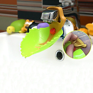 AKOAK 2 Pcs/Pack Safe Baby Faucet Extenders Natural Leaves Design Faucet Handle Extensions Sink Handle Extenders for Babies,Toddlers,Kids and Children（Brown and Blue）