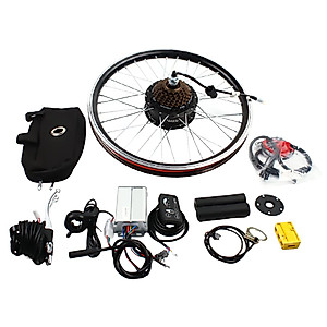 YIYIBYUS 20" Rear Wheel Conversion Kit, 36V 250W Electric Bicycle Conversion Kit E-Bike Tire Hub Motor Assembly Conversion Kit for Both V Brake and Disc Brake