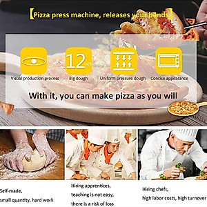 Pizza Dough Roller Sheeter, 10-30cm Automatic Dough Press Machine, Commercial 370W Electric Pizza Making Machine, for Pizza Bread and Pasta Maker Equipment