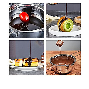 480ML Stainless Steel Double Boiler Universal Melting Pot for Melting Chocolate, Candy, Candle, Soap and Wax(304 Steel)