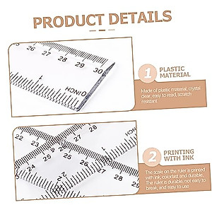 NUOBESTY 20pcs Ruler Ruler Rulers Shatterproof Ruler Clear Ruler Metric Ruler Plastic Rulers Classroom Supplies Technical Drawing Ruler Rulers Bulk for Classroom Use Scale
