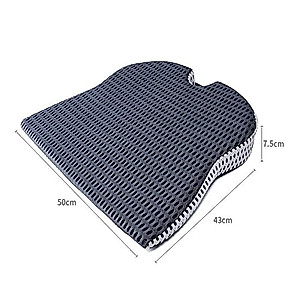 Car Wedge Seat Cushion Compatible with Car Driver Seat Office Chair Wheelchairs Memory Foam Seat Cushion-Orthopedic Support and Pain Relief (Color : G, Specification : 50x43x7.5cm)