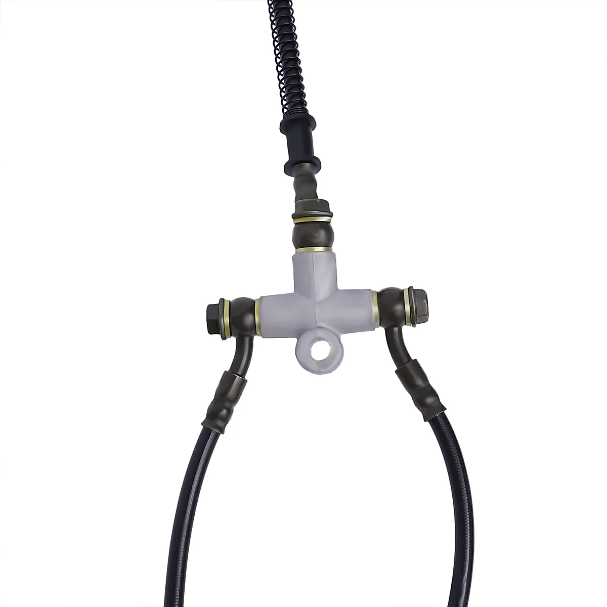 Front Steering 4 Stud Wheel Hub Disc Brake Assembly, ATV Front Wheel Hub+ Steering Knuckle Spindle+Brake Caliper+ 2 pcs Disc Rotor For 125cc 150cc 200cc 250cc ATV Go kart Quad Dirt Bike