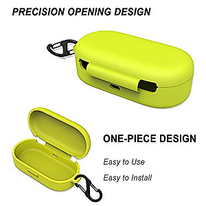 Aotao Compatible with Bose Sport Earbuds Silicone Carrying Case (Not fit for Bose QuietComfort Earbuds), Portable Scratch Shock Resistant Cover (Green)