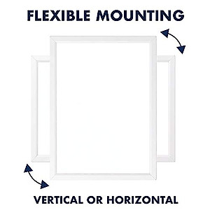 Quartet Magnetic Whiteboard, 17" x 23" Small White Board for Wall, Dry Erase Board for Kids, Perfect for Home Office & Home School Supplies, Dry Erase Marker, Magnets, White Frame (MDW1723W-AZS)