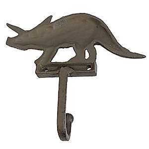 Sculptures Decor Cast Iron Dinosaur Single Hook Home Wall Hanging Wall Decoration Porch Coat Key Hook Decorative Animal Sculpture Ornaments