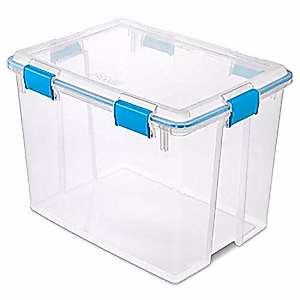 Sterilite Clear Gasket Box, Blue Aquarium, 4 Piece