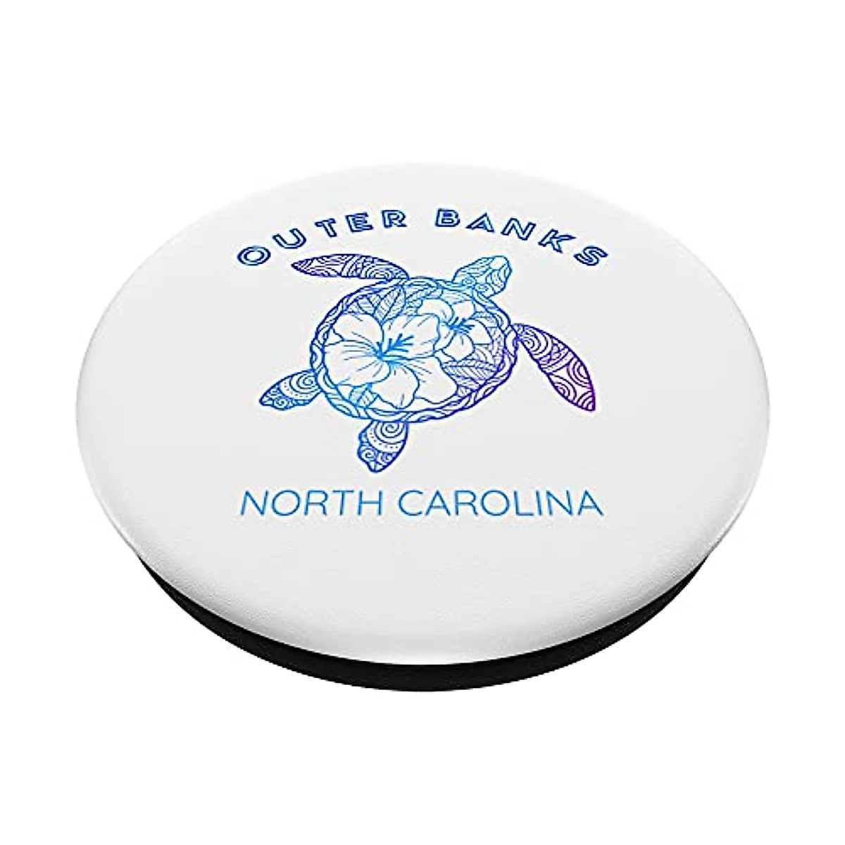 Floral Beach Sea Turtle Art North Carolina OBX Outer Banks PopSockets Swappable PopGrip