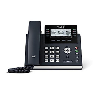 Yealink T43U IP Phone, 12 VoIP Accounts. 3.7-Inch Graphical Display. Dual USB 2.0, Dual-Port Gigabit Ethernet, 802.3af PoE, Power Adapter Not Included (SIP-T43U)