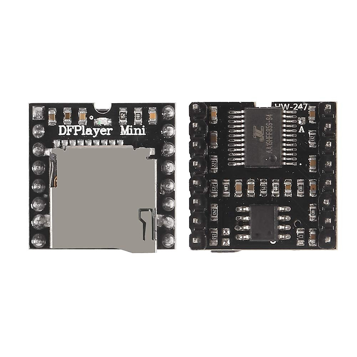 AITRIP 6PCS Mini MP3 Player Audio Module MP3 Voice Decode Board DFPlayer with TF Card Slot, it can be Controlled Through Serial Port or I/O Port for Arduino,Raspberry Pi, AVR, MSP430, and Other MCUs