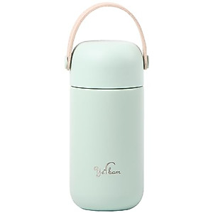 YERBAM 5.5oz Mini Tumbler Stainless Steel Vacuum Insulated Water Bottle Double Wall Thermos Flask Small Size BPA Free Leakproof (tea green)