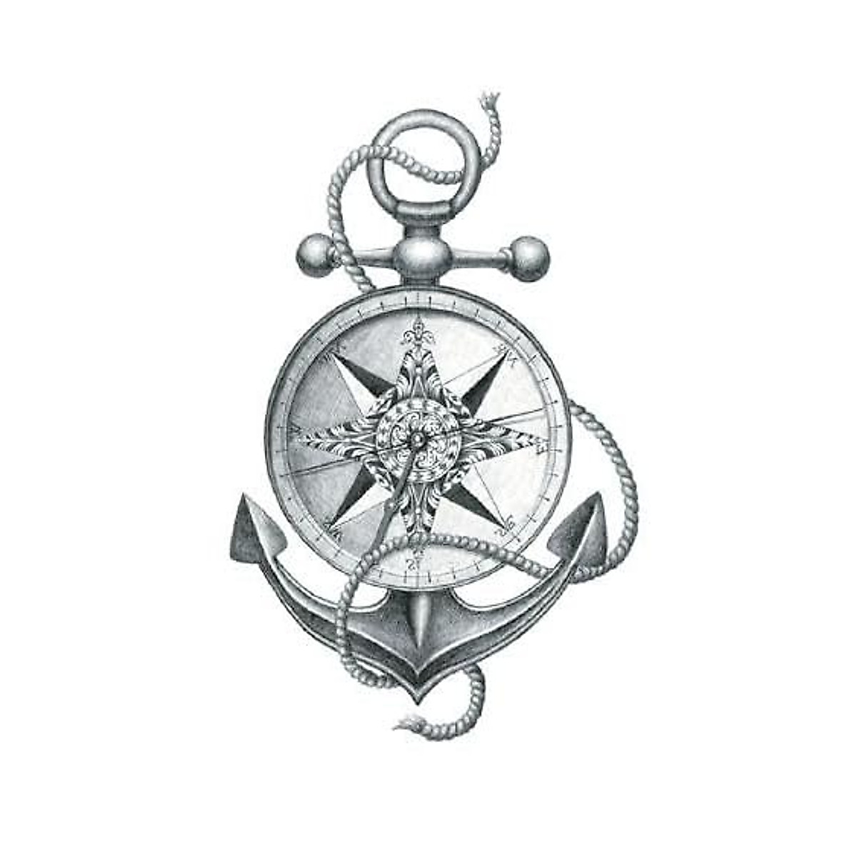 SanerLian Anchor Ship Temporary Tattoo Sticker Waterproof Fake Tatoo Men Women Adult Boys Teens Body Art 10.5X6cm Set of 12 (SF141)